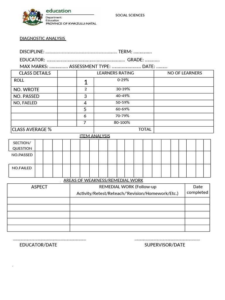 Diagnostic Analysis Pdf