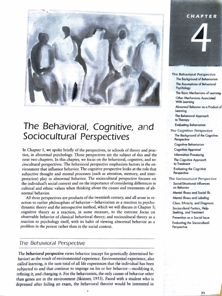 Behavioristic and Cognitive Perspective | PDF | Cognition | Behaviorism
