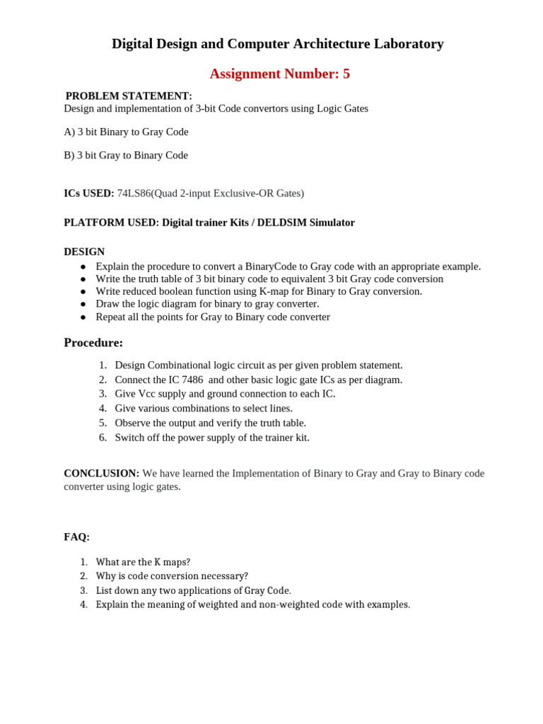 FCSAD LAB Assignment Writeup 5 | PDF