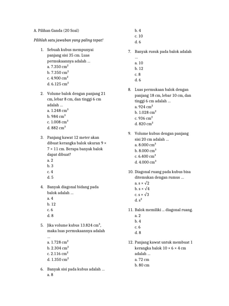 Soal Matematika | PDF