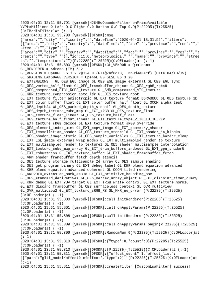 Yymrsdk Log | PDF | Multimedia | Videotelephony