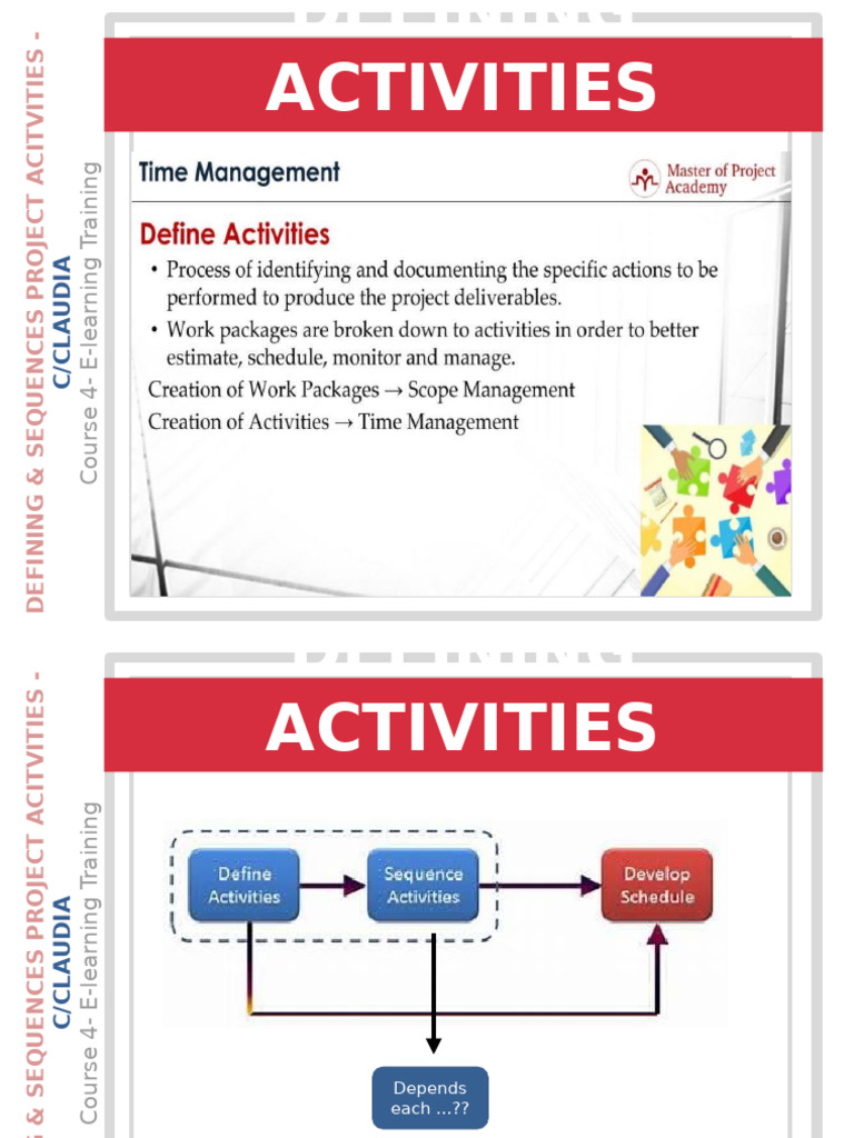 Defining and Sequences and Project Activities | PDF | Educational Technology | Computing