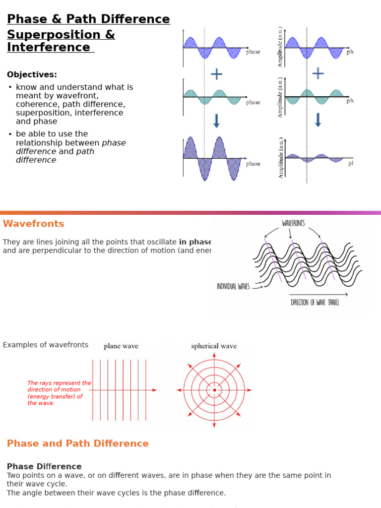 Phase and Path Difference Explained | PDF | Coherence (Physics) | Waves