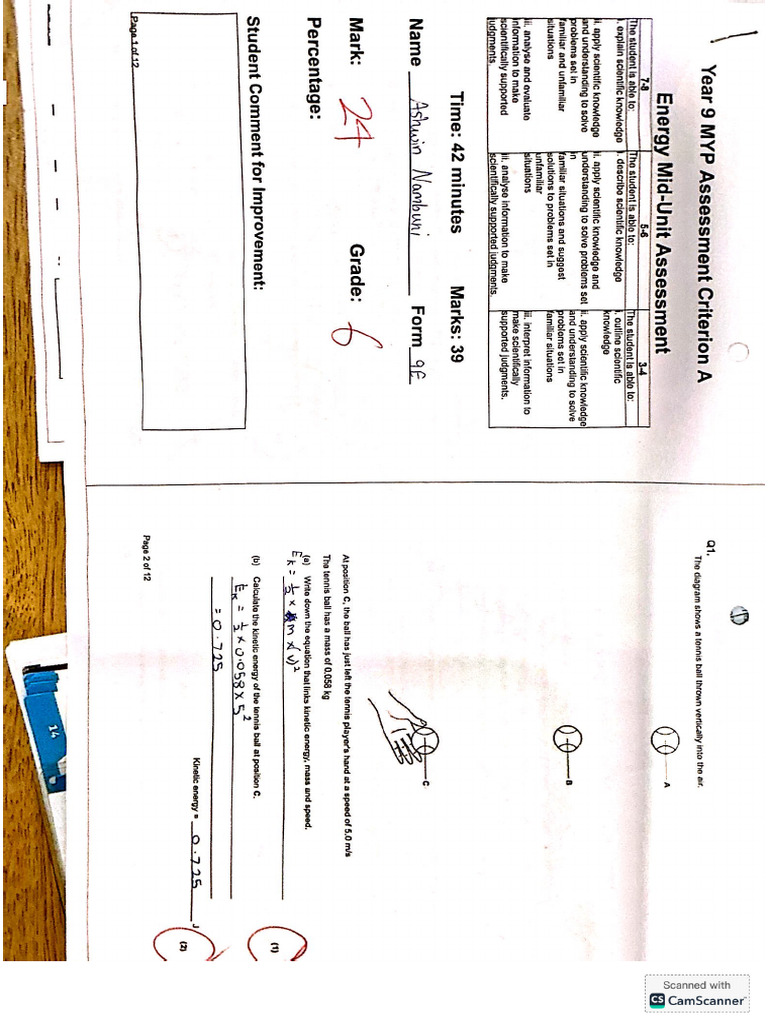 Physics Mid-Unit Test | PDF