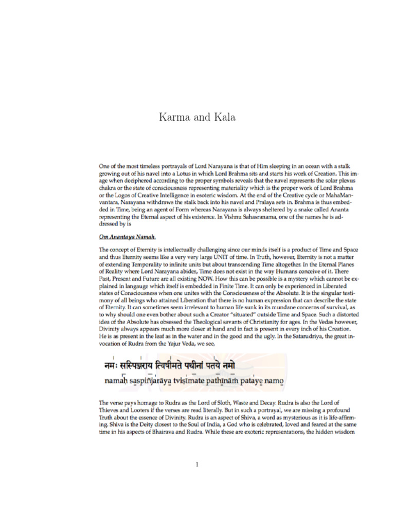 Karma and Kala | PDF