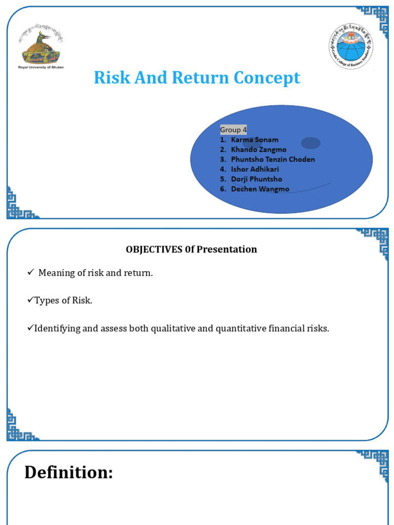 FIN Presentation (Group.4) | PDF | Risk | Value At Risk