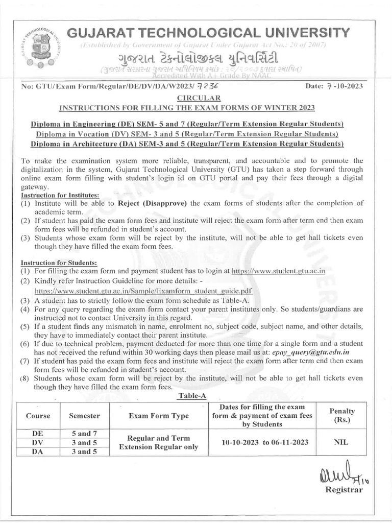 Examforms Dipl RegularW23 229034 | PDF