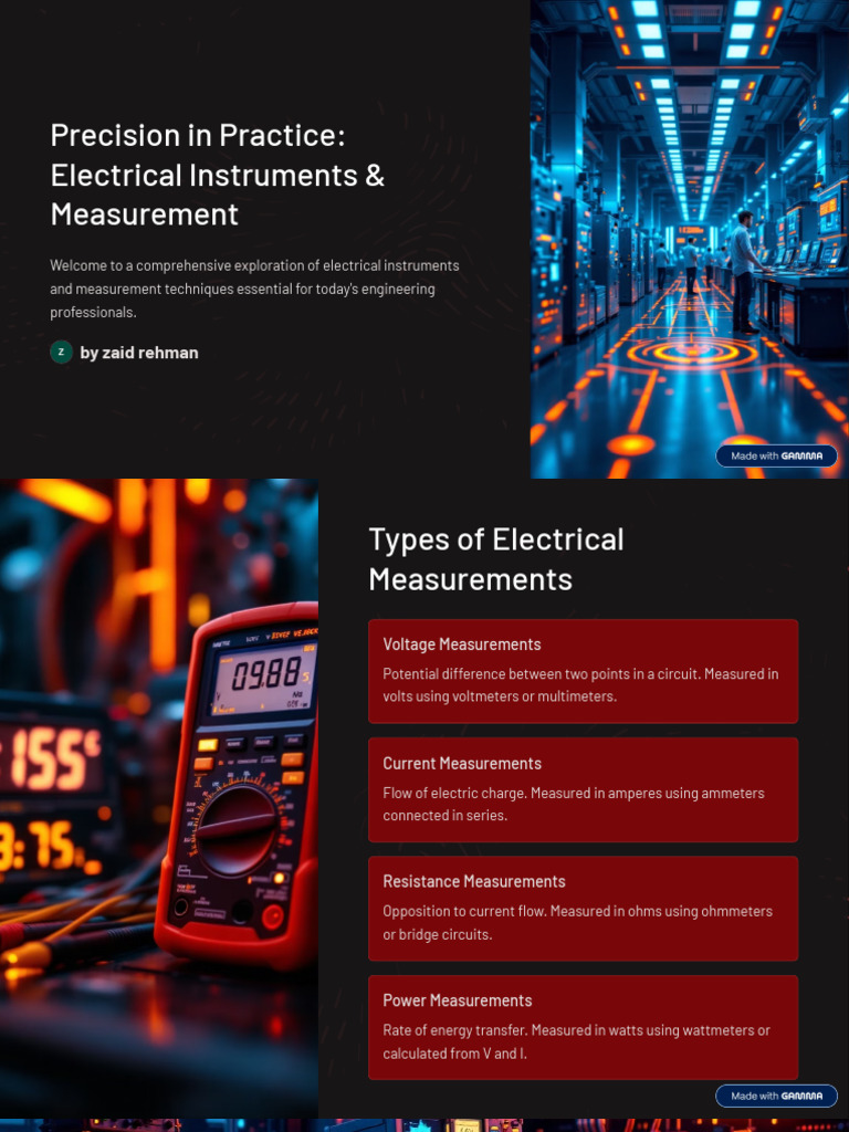 Electrical Instruments & Measurement Guide | PDF | Physical Quantities ...
