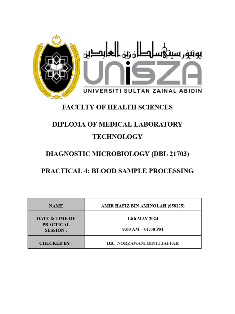 Blood Sample Processing in Microbiology | PDF | Staphylococcus | Infection