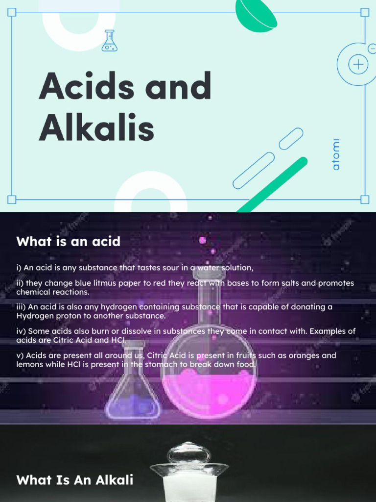 Effects of Acids and Alkali | PDF | Acid | Sodium Bicarbonate