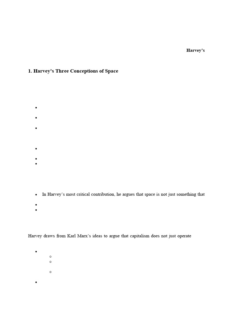 Understanding Space Through David Harvey | PDF | Space | Capitalism