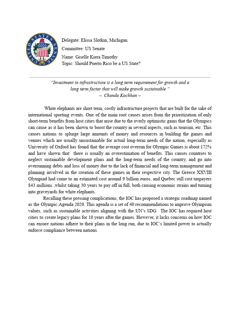 Position Paper Michigan Elissa Slotkin US Senate | PDF | Infrastructure ...