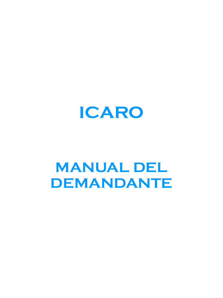 ICARO Manual Demandante | PDF | Contraseña