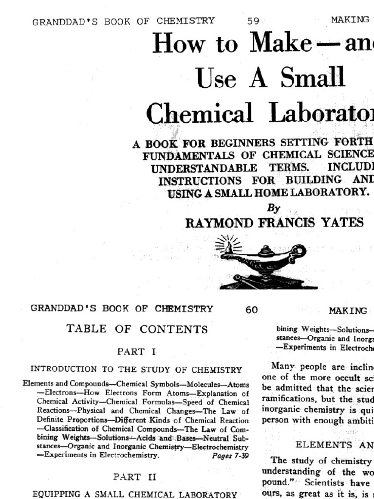 How To Make and Use A Small Chemical Laboratory | PDF