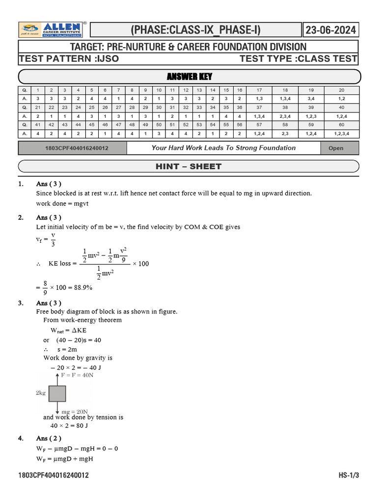 2306 - PNCF - Class-Ix - Phase-Npns (Star) - Ijso Practice Test-5 - Ans ...