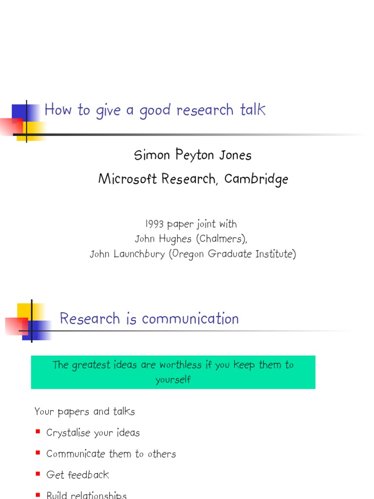 Giving A Talk Slides | PDF | Computing And Information Technology
