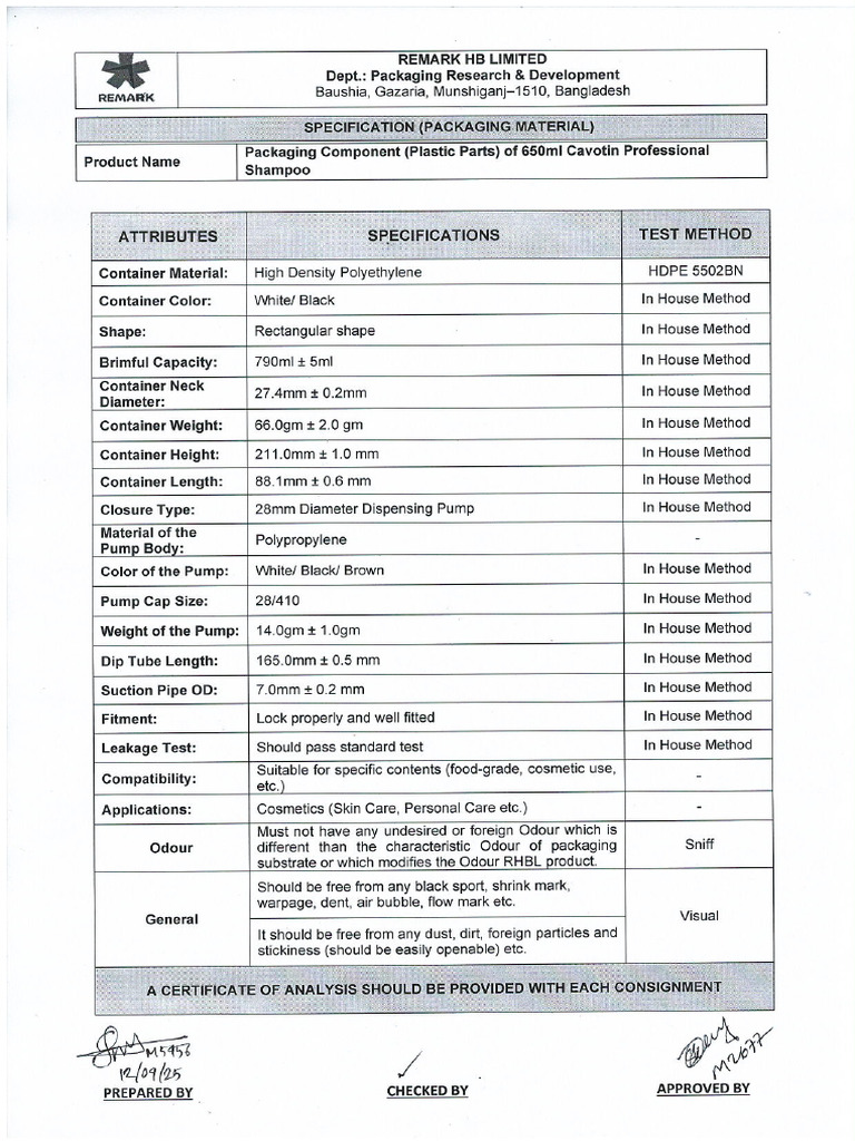 Container Specification | PDF
