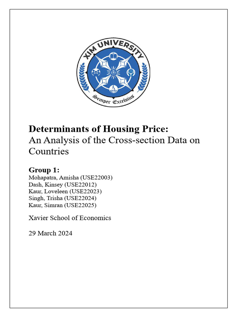 Econometrics Project Group 1 | PDF | Cost Of Living | Regression Analysis