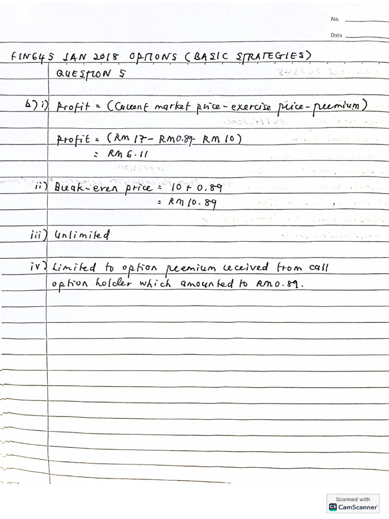 Fin645 Jan2018 Options (Basis Strategies) | PDF