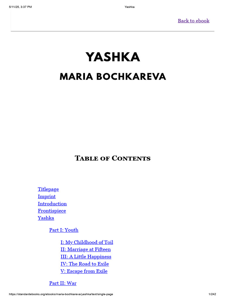 Yashka | PDF