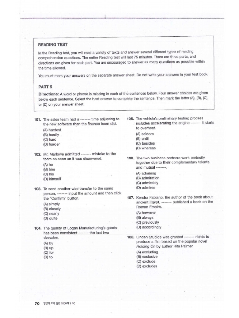 Part 5 - Test 3 | PDF