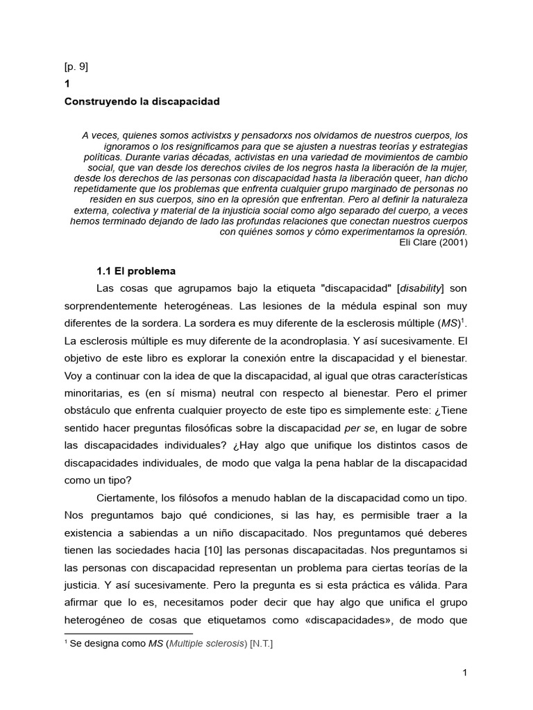 Elizabeth Barnes, Constructing Disability (I) & Anexo | PDF | Invalidez