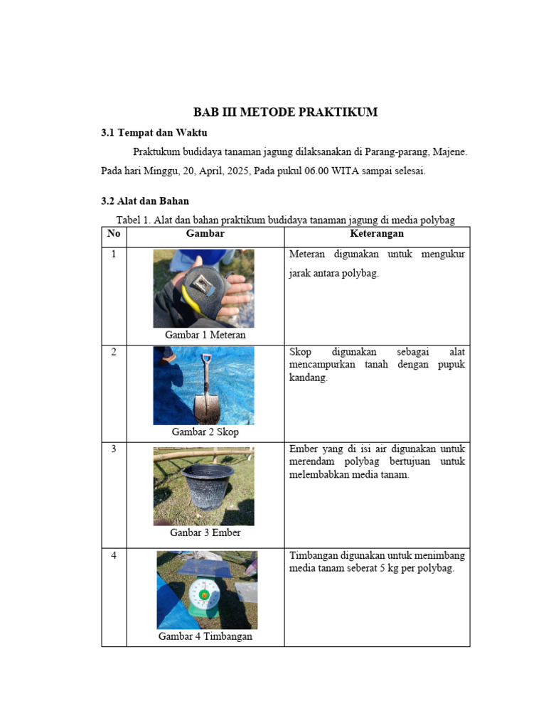 Bab Iii Metode Praktikum 312 | PDF