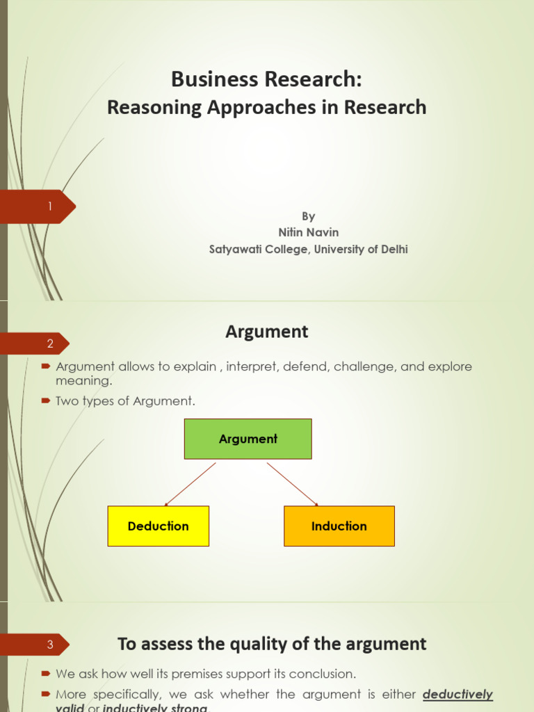 Reasoning Approaches | PDF | Deductive Reasoning | Argument