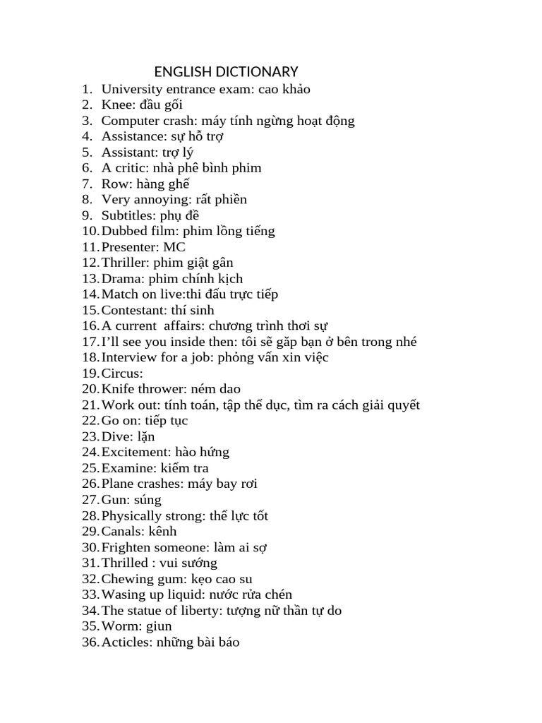 ENGLISH DICTIONARY | PDF