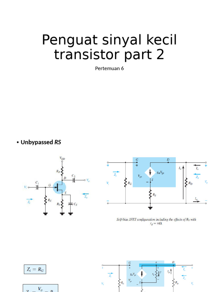Pertemuan 6_Penguat Sinyal Kecil Transistor Part 2 | PDF