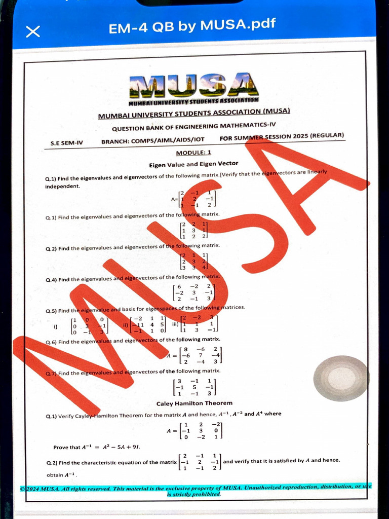 Maths MUSA | PDF