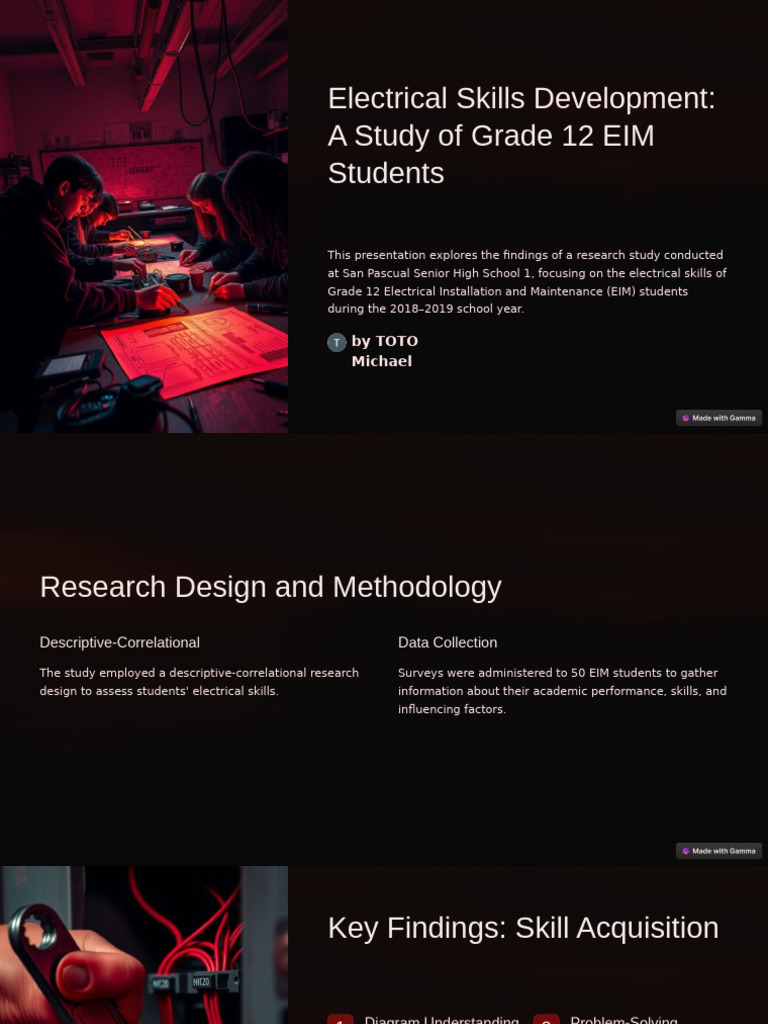 Electrical Skills Development A Study of Grade 12 EIM Students - PPTX 20250120 112049 0000 | PDF ...