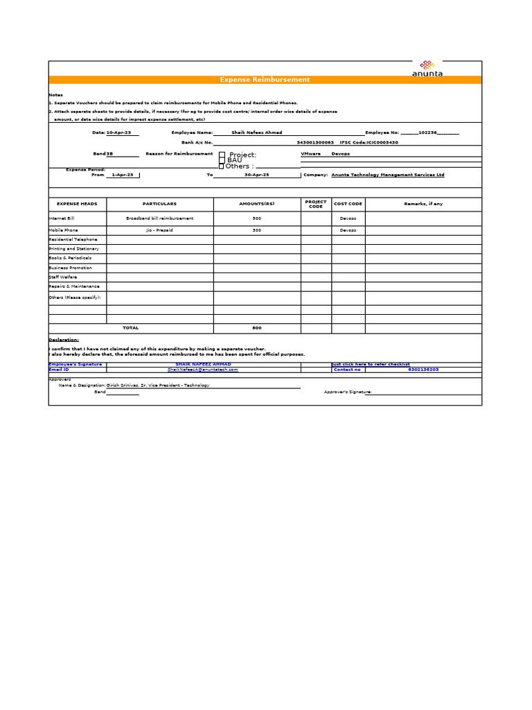 Employee Expense Reimbursement Guide | PDF | Expense | Telecommunications