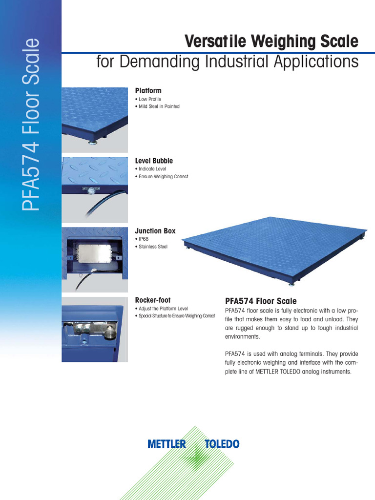 PFA574 Floor Scale User Manual | PDF | Manufactured Goods | Equipment