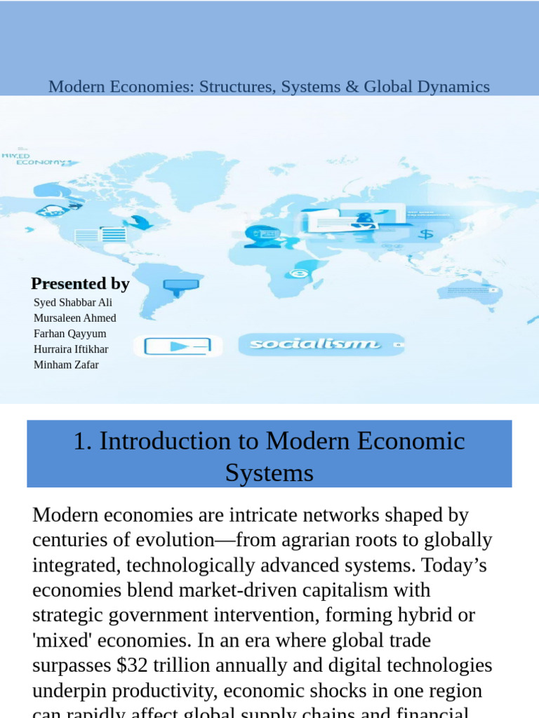 Modern Economies Presentation | PDF | Economic Inequality ...