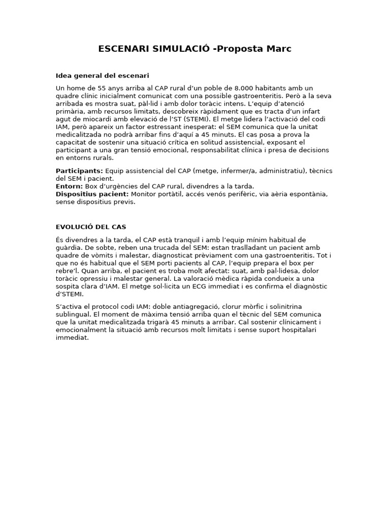 ESCENARI SIMULACIÓ IAM AL CAP - V1 (Menys Estres) | PDF