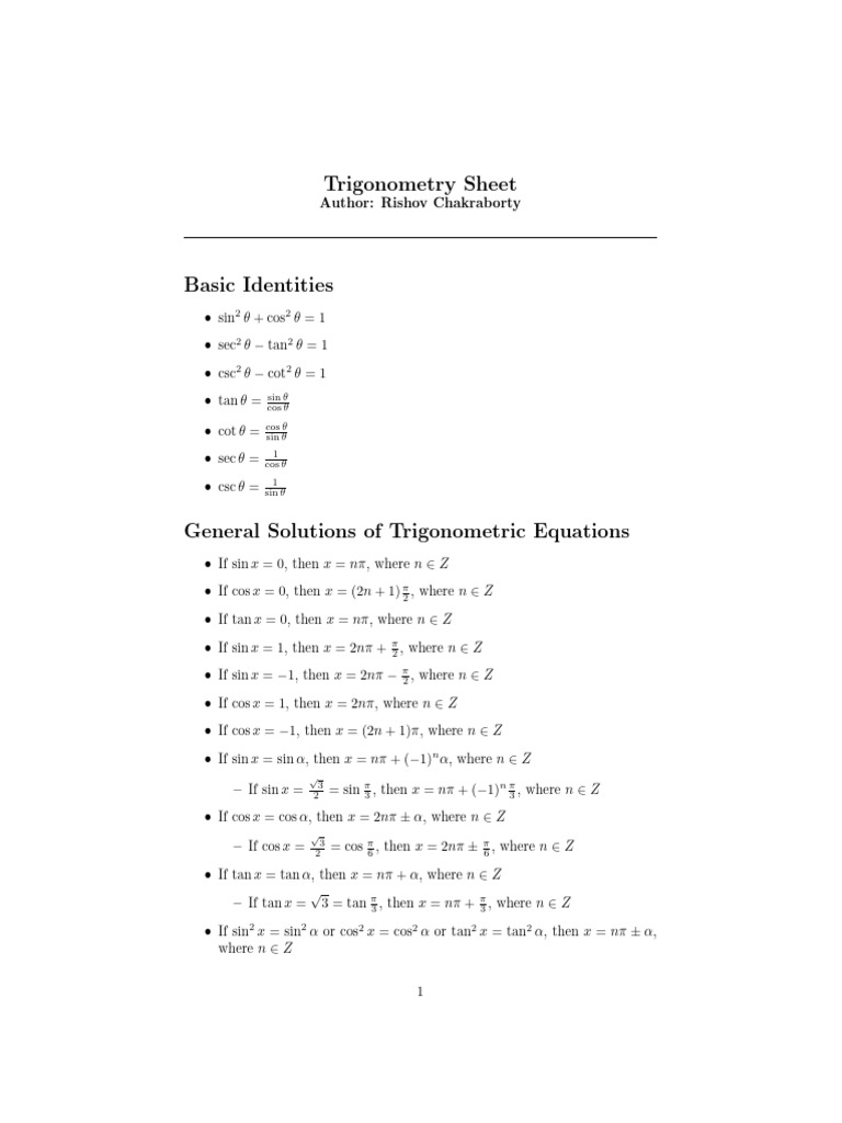 Trigonometry | PDF | Trigonometric Functions | Angle