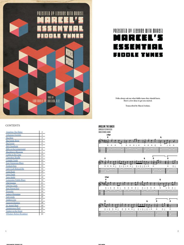 Big Sandy River Fiddle Tune Tab | PDF | American Folk Music | Folk Music