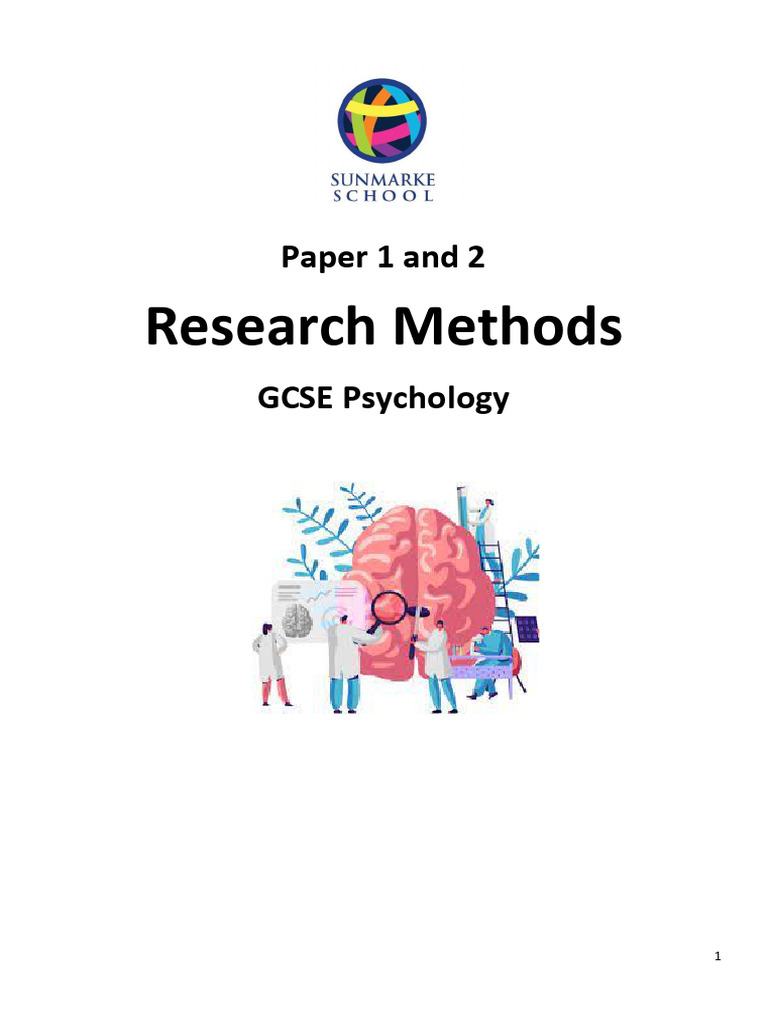 GCSE Research Methods Booklet 2 | PDF | Sampling (Statistics) | Experiment