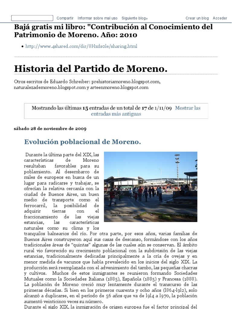 Historia Del Partido de Moreno | PDF | Buenos Aires | Ferrocarril
