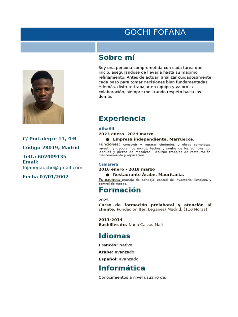 CV Gauche Folane | PDF