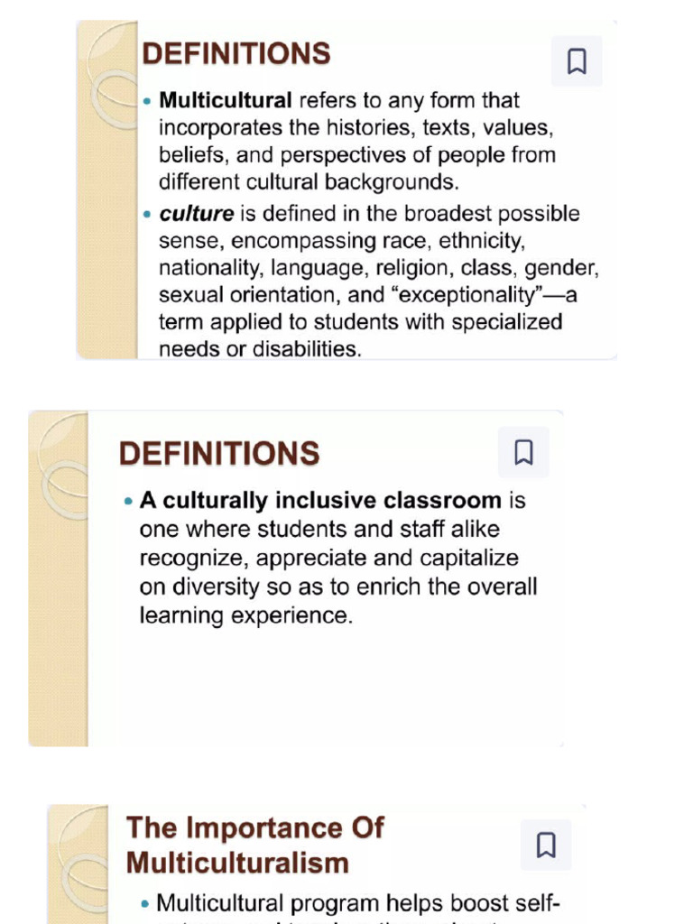 Multicultural Classrooms | PDF