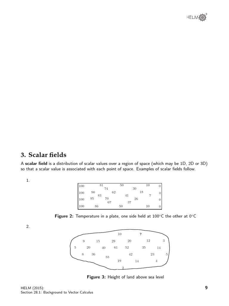 Scalar And Vector Fields Explained Pdf Euclidean Vector Velocity