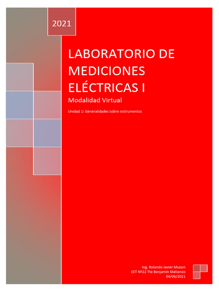 Laboratorio de Mediciones Eléctricas I | PDF | Corriente eléctrica | Energia electrica