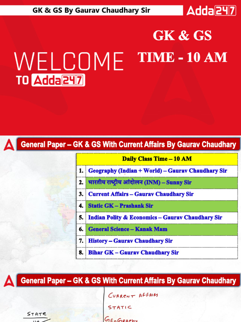GK & Gs Time - 10 Am | PDF