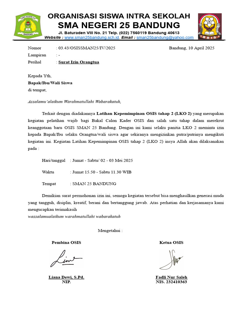 Surat Izin Lko 2 | PDF