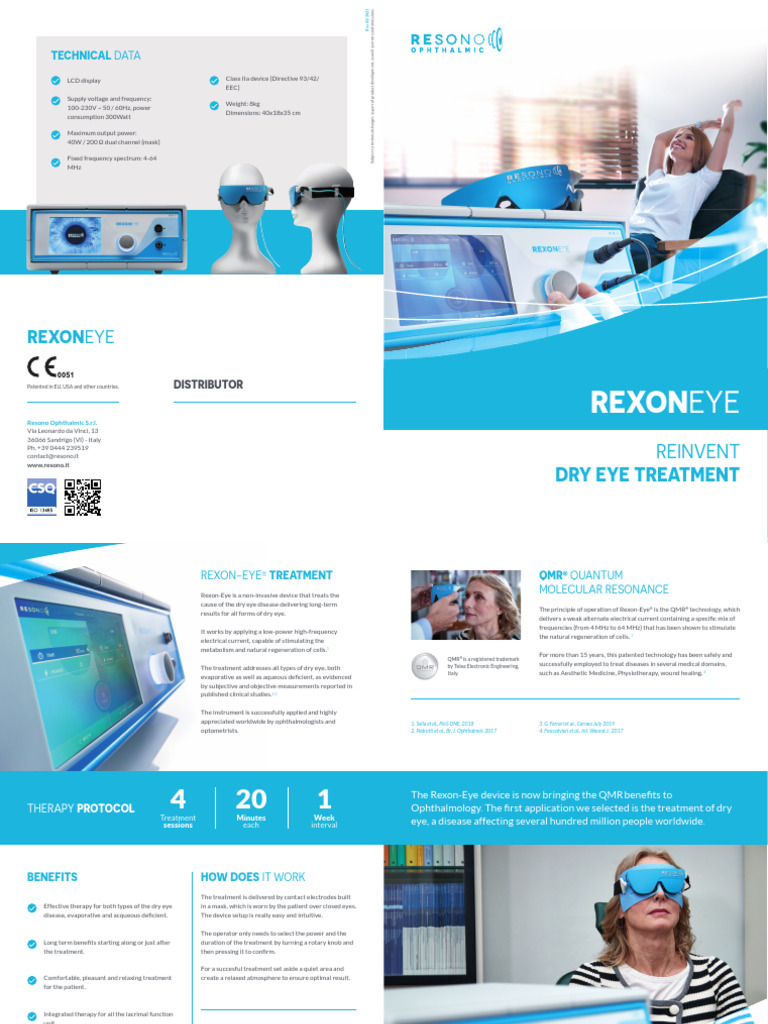 Depliant-Rexon-Eye A4 2ante High-1 | PDF | Ophthalmology