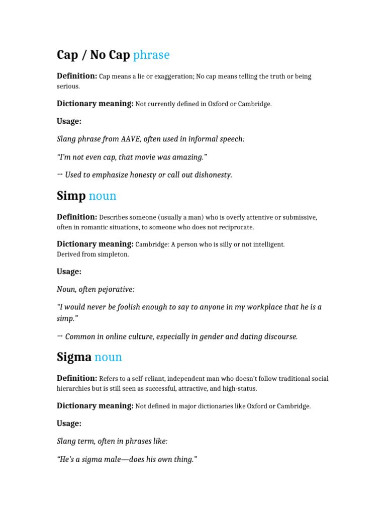 Formatted Full Slang Dictionary | PDF | Linguistics | Lexicology