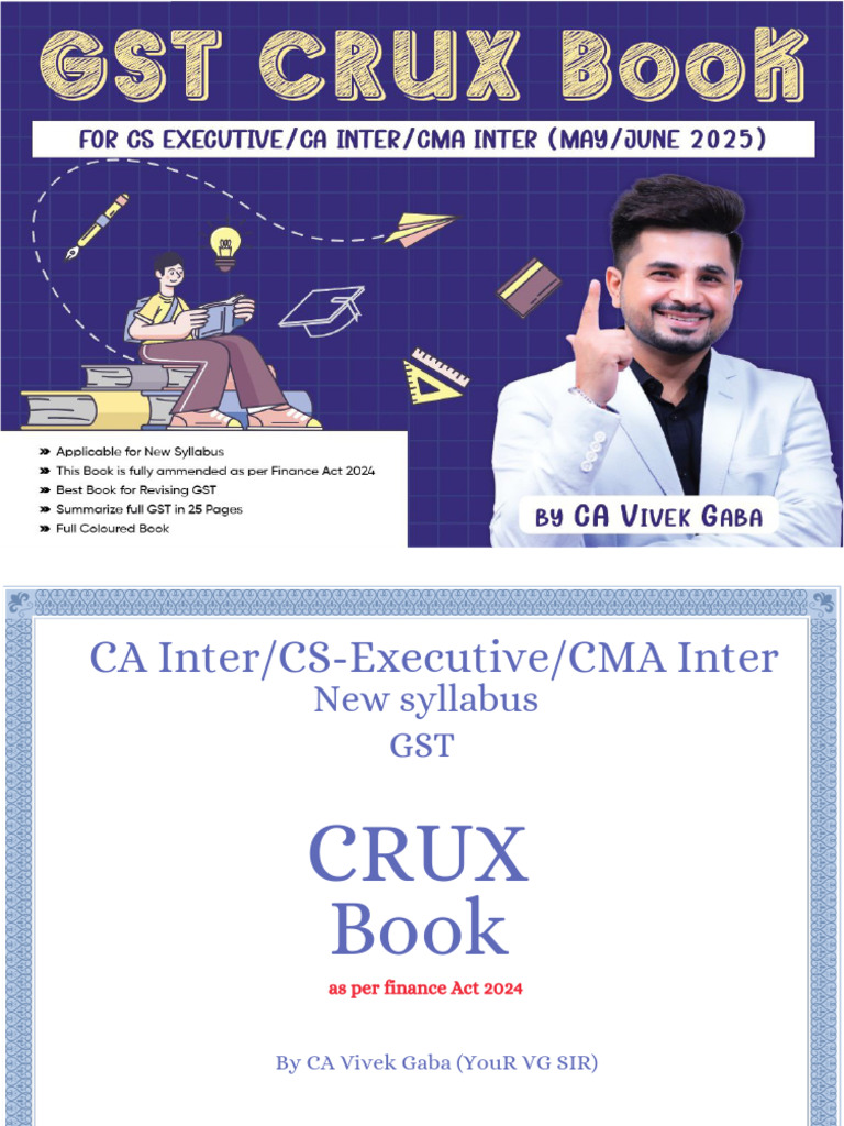 Gst Chart and Crux Book by Vg Sir | PDF | Taxes | Value Added Tax
