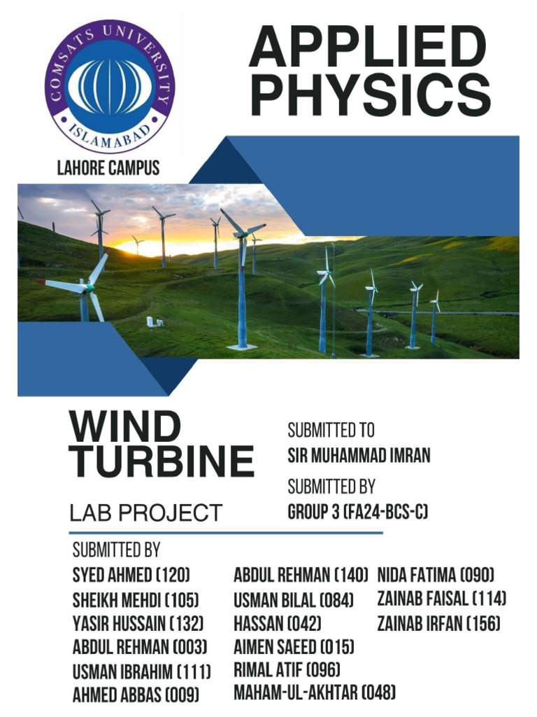 AP Lab - Assignment No. 4 (Group#03) | PDF | Wind Power | Electric Generator
